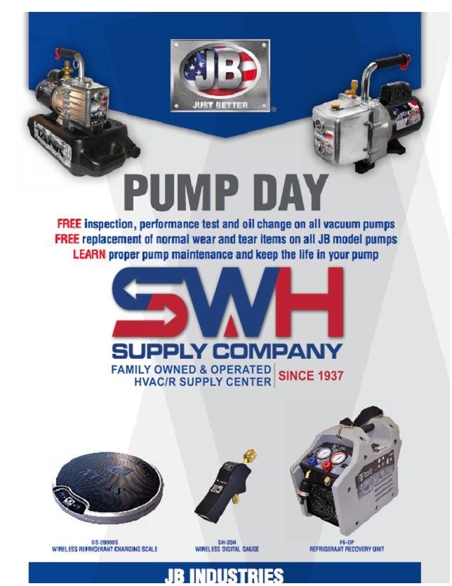 JB Industries Pump Day August 31 – SWH Supply Company